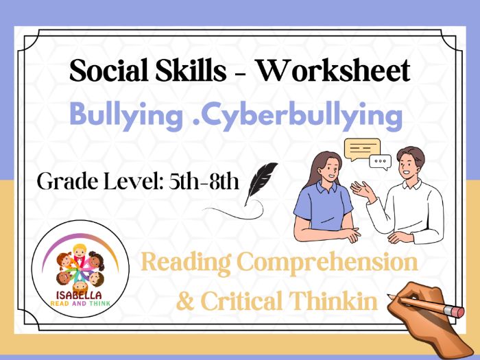 Bullying and Cyberbullying: Reading Comprehension Passages & Questions ...