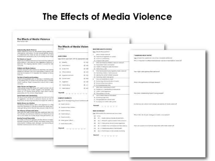 The Effects of Media Violence | Teaching Resources
