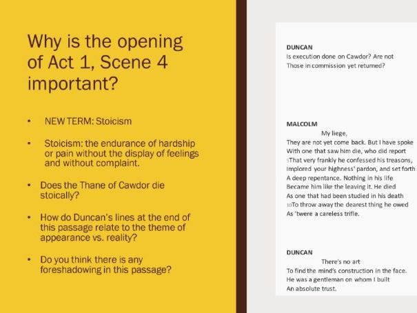 Macbeth Lesson 2, Act 1, Scene 3 & 4 GCSE | Teaching Resources
