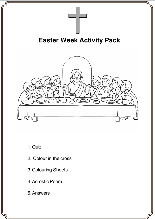 Easter Week Christianity Activity Pack KS1 -ready-to-print with four ...