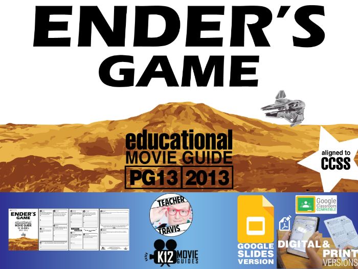 Ender's Game Movie Guide | Questions | Worksheet | Google Slides (PG13 ...