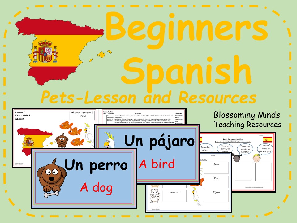 Spanish 5 lesson bundle - Family members and pets | Teaching Resources