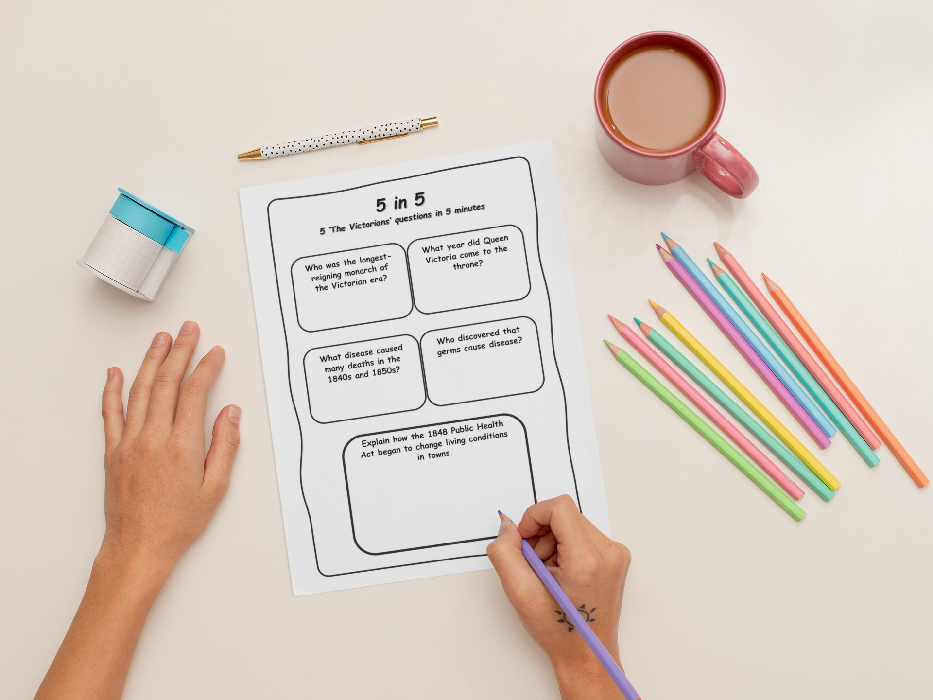 History The Victorians Starter Questions Worksheets PDF | Teaching ...