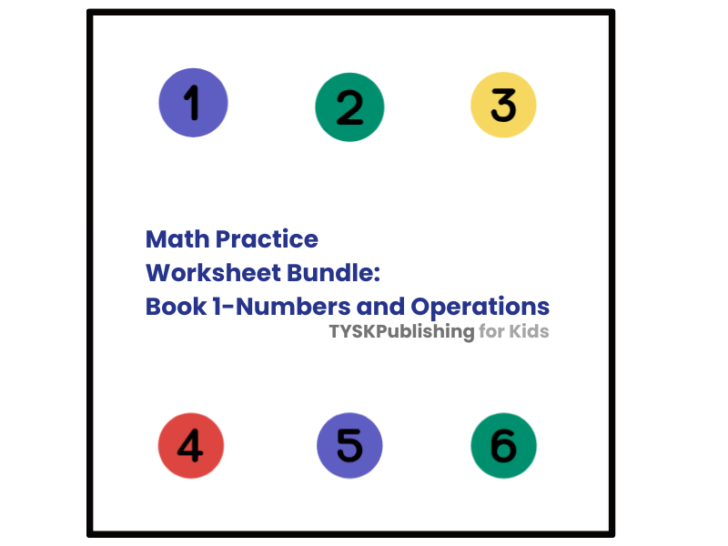 Math Practice Worksheet Bundle: Book 1 - Numbers and Operations ...