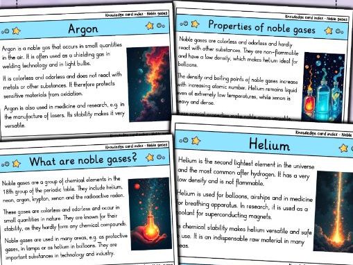 Noble Gases - Flashcards | Chemistry | Properties, Uses ...