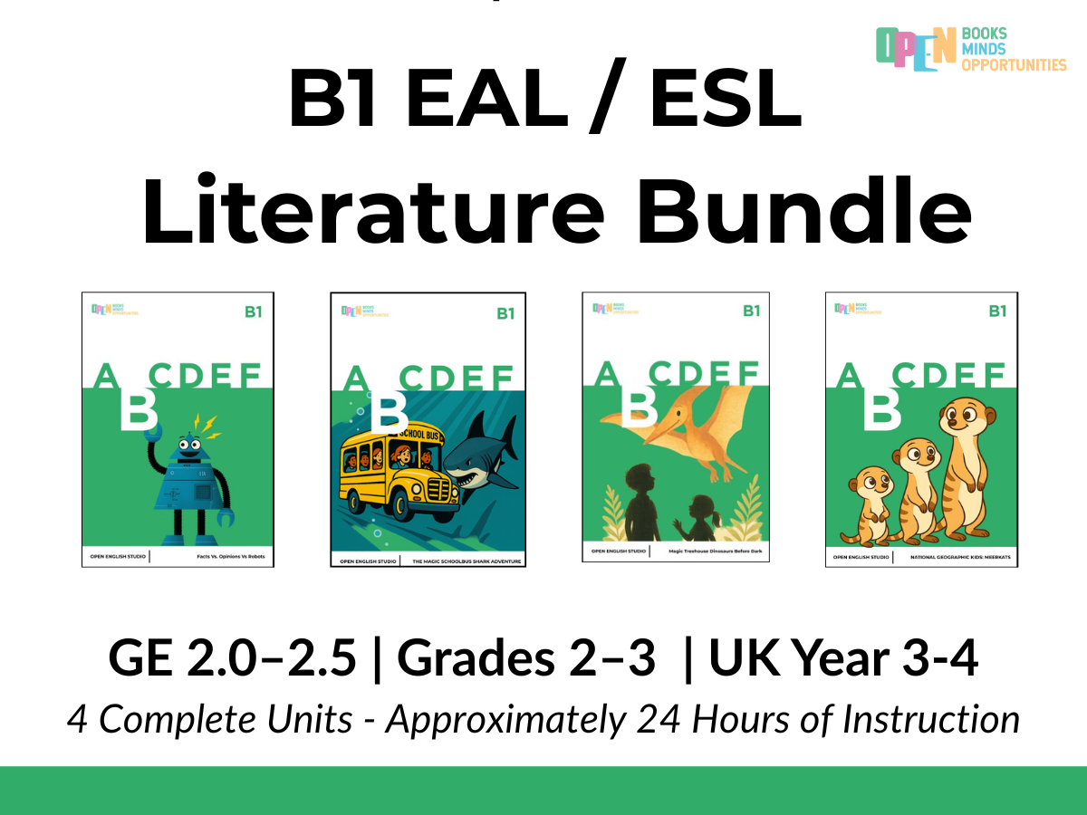 B1 ESL / EAL Fiction & Nonfiction Literature Bundle (GE 2.0–2.5 ...