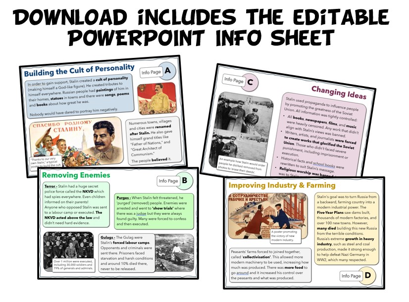 Dictators L4 - How Did Stalin Control Russia? | Teaching Resources