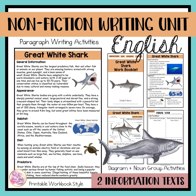 Ocean Animal Information Texts, Report Writing & Reading Analysis ...
