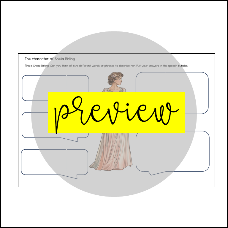 An Inspector Calls Character Analysis -GCSE English Revision Resource ...