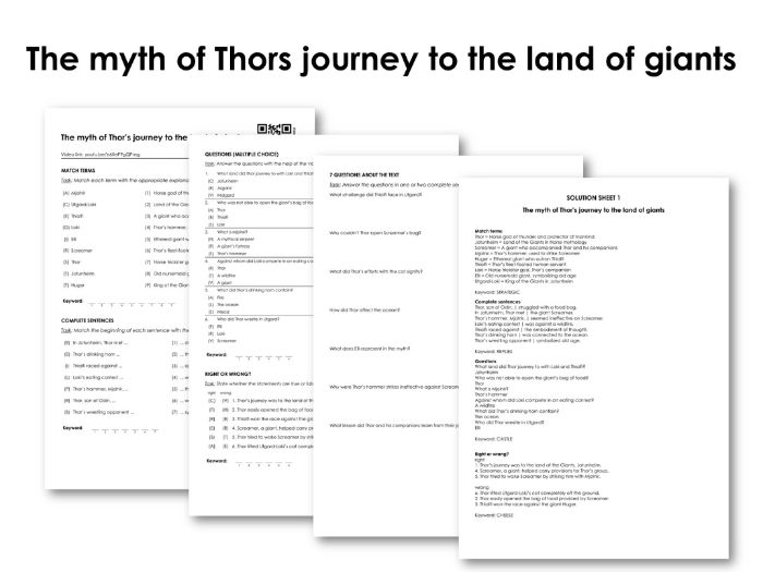 The myth of Thors journey to the land of giants | Teaching Resources