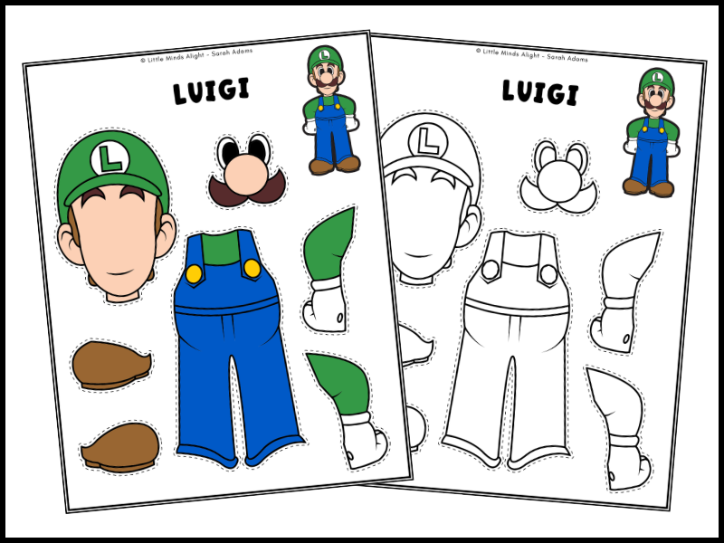 Super Mario Craft | 10 Cut & Paste Activities | Teaching Resources