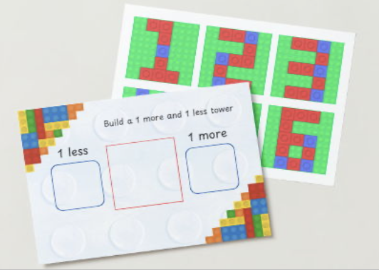 Maths - Brick themed 1 more 1 less towers | Teaching Resources