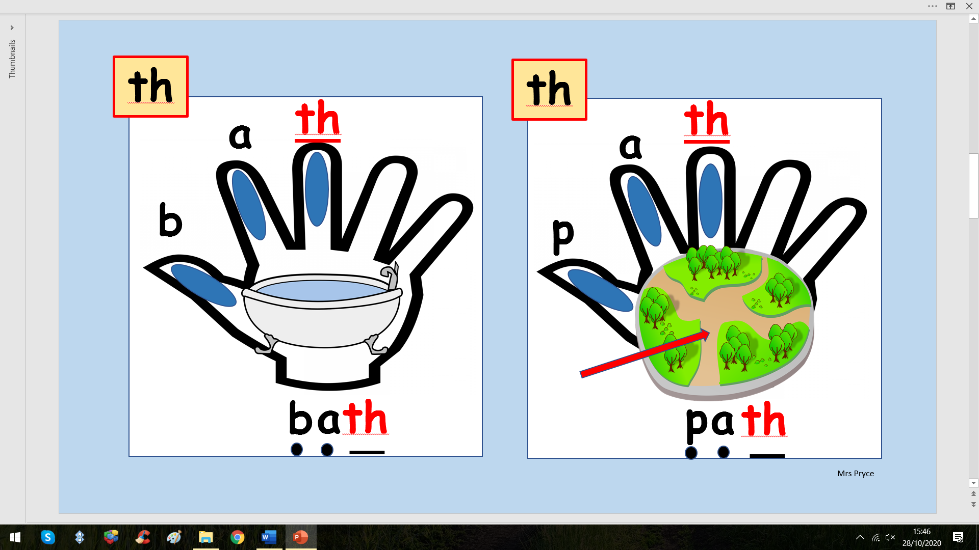 th digraph Mrs Pryce's Finger Phonics | Teaching Resources