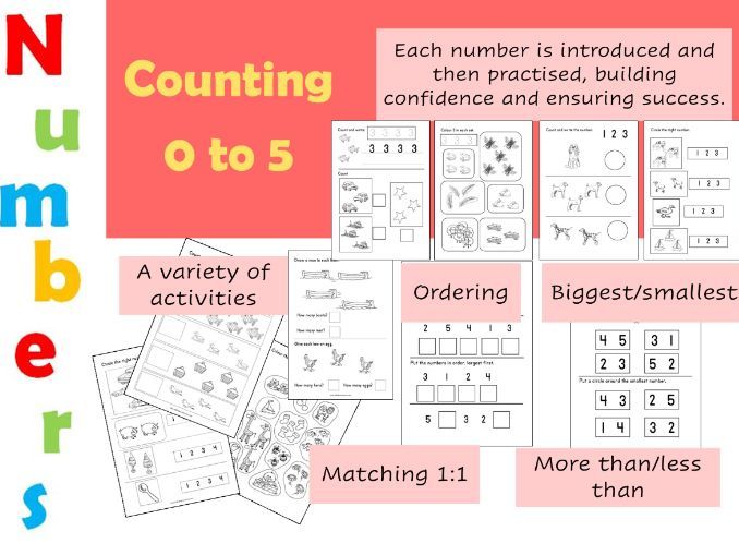 Counting 0 To 5 EYFS SEN Maths Worksheets Teaching Resources