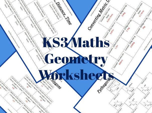 10 KS3 Maths Geometry Practice Pyramid Worksheets | Teaching Resources