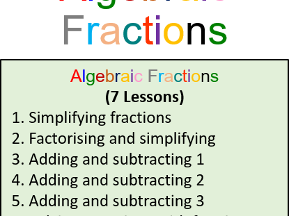Algebraic Fractions by dmartin55 - Teaching Resources - Tes