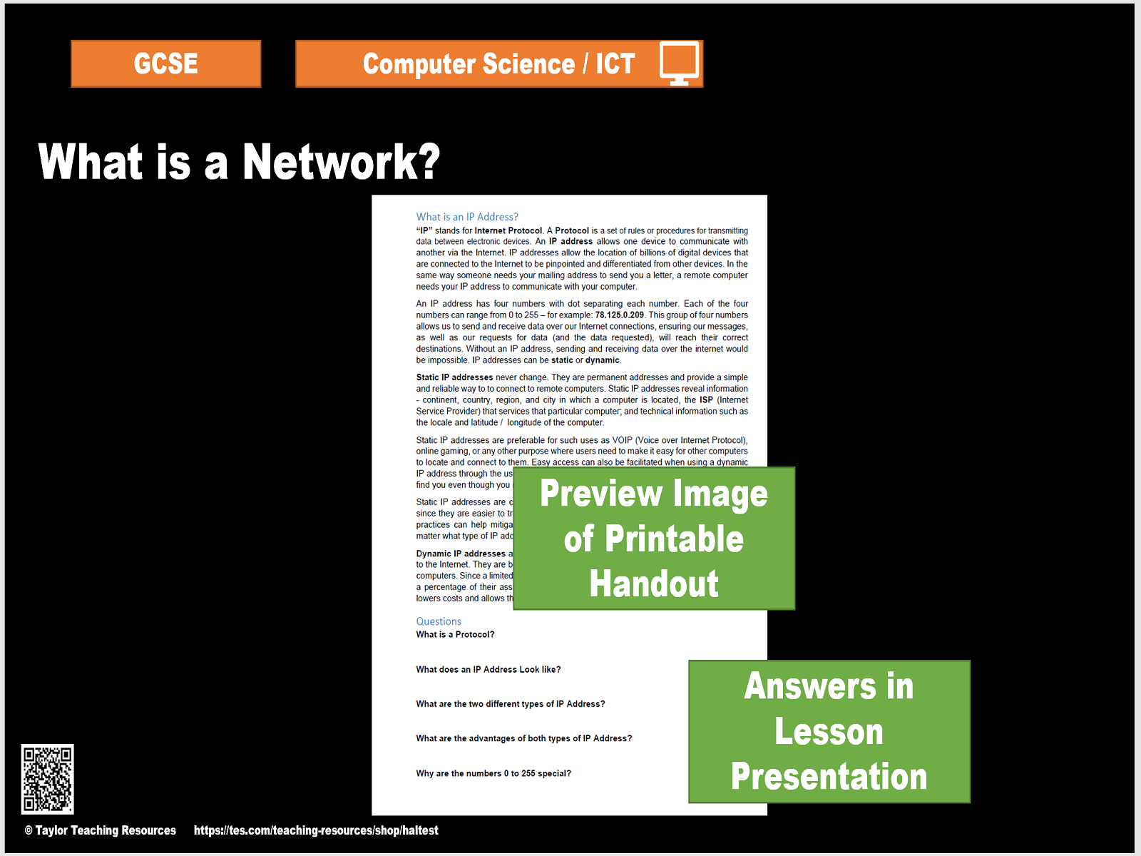 What is a Network - Introduction to Networks - Computer Science / ICT ...