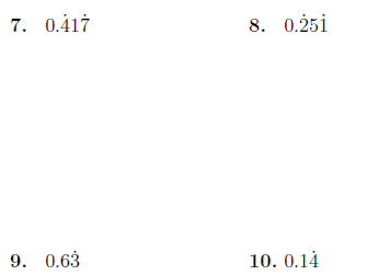 Recurring decimals to fractions worksheet no 2 (with solutions ...