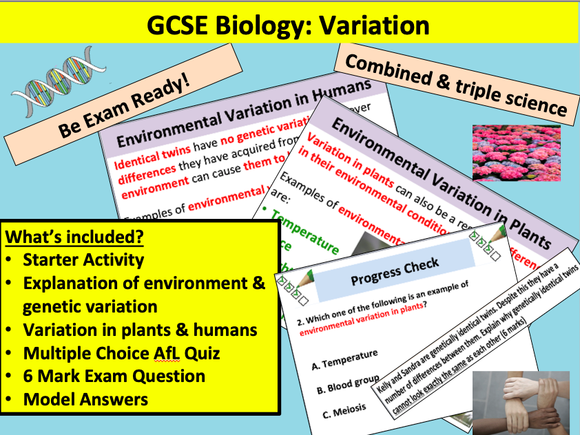 GCSE Combined Science: Variation (Biology) | Teaching Resources