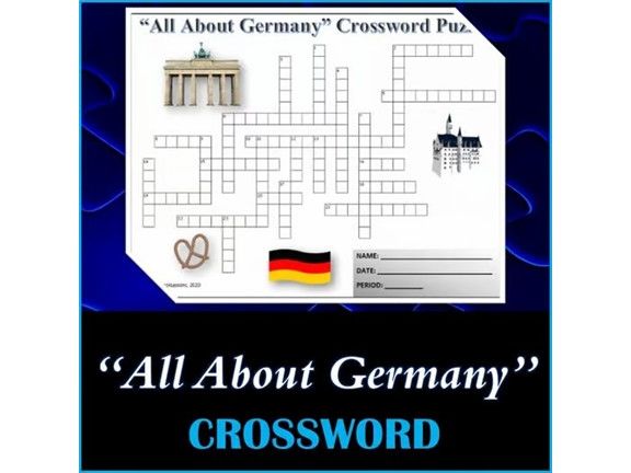 All About Germany - Crossword Puzzle Activity Worksheet | Teaching ...