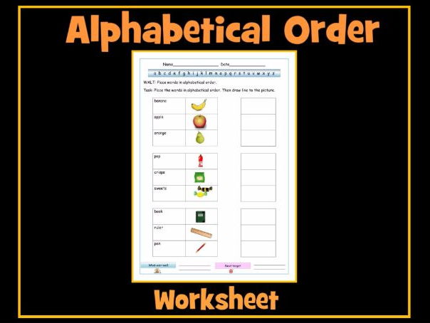Alphabetical Order | Teaching Resources