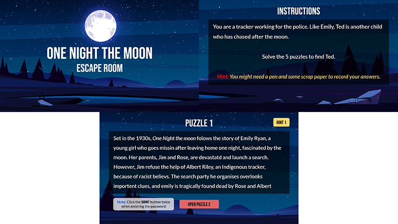 One Night the Moon – Digital Escape Room | Teaching Resources