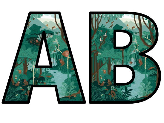 Borneo Rainforest (Indonesia Malaysia Brunei Study Lettering Set ...