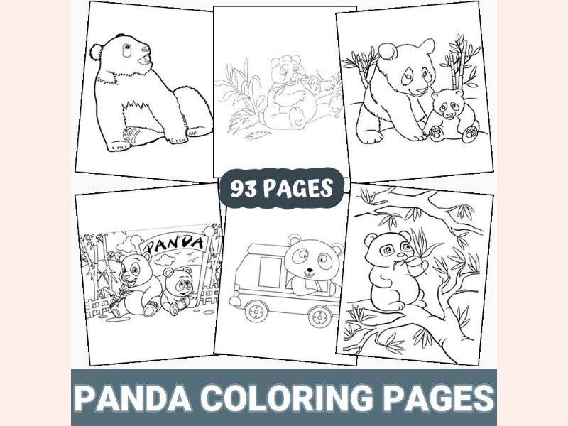 Adorable Panda Coloring Pages for Kids & Adults - Fun Art Activities ...