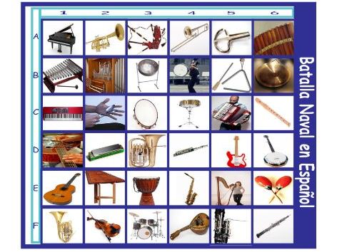 Musical Instruments 6 Spanish Photo Game Bundle | Teaching Resources