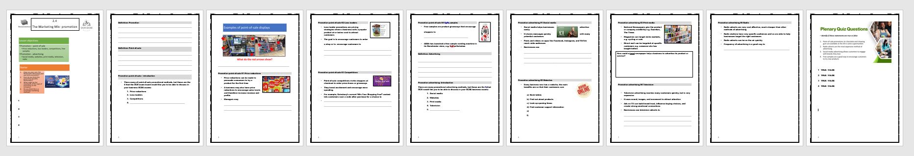 OCR GCSE BUSINESS 2.4 The Marketing mix (all 4 lessons) | Teaching ...