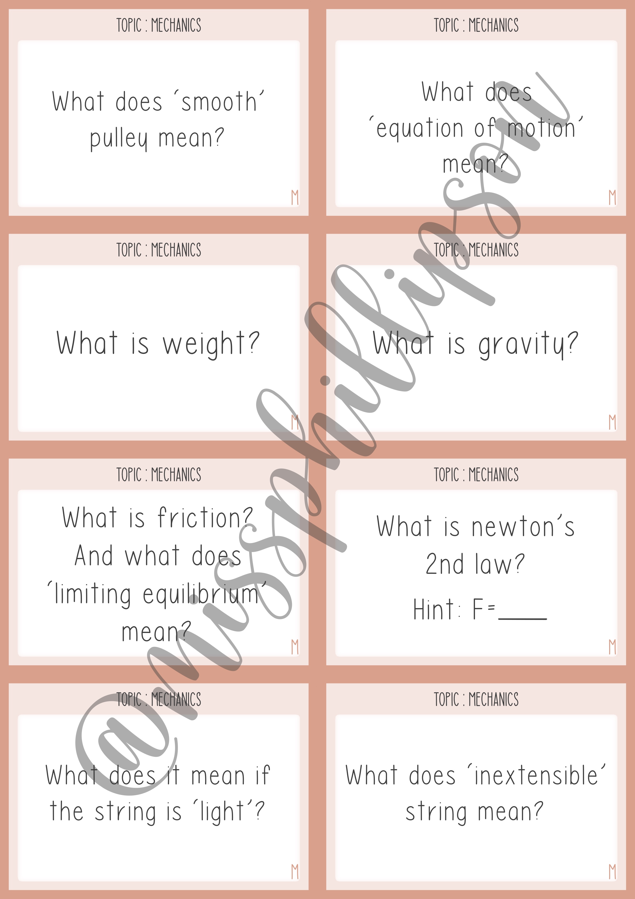 A-Level Maths Applied Flashcards: Mechanics & Statistics | Edexcel ...