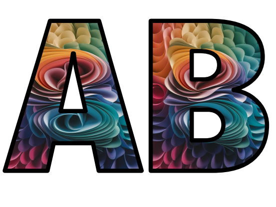 Paper Art Colorful NEW Lettering Set Display Title Letters Numbers ...