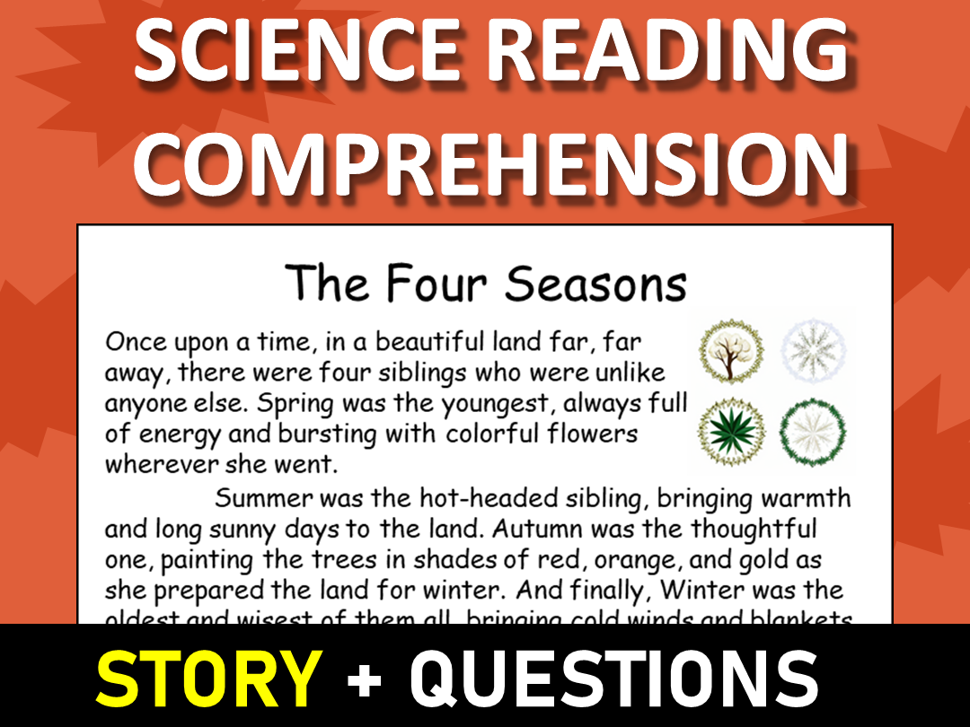 The Four Seasons Reading Science Story Comprehension Questions ...