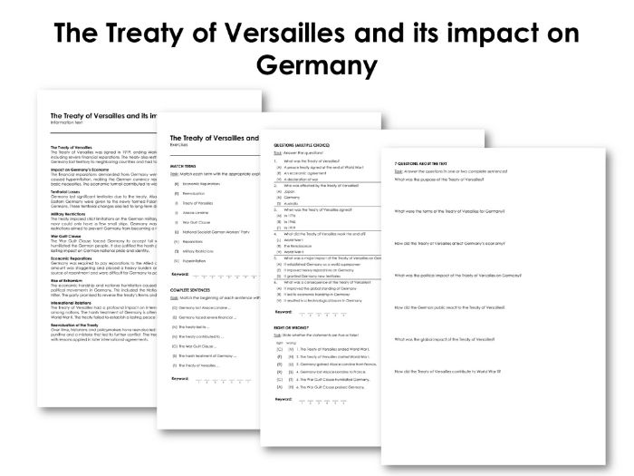The Treaty of Versailles and its impact on Germany | Teaching Resources