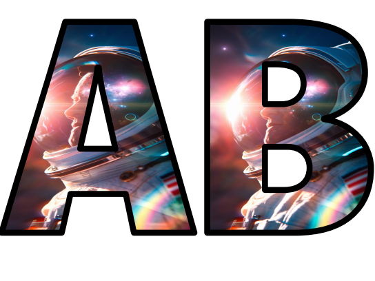 Astronaut Space travel Nasa Space X Lettering Set Display Title Letters ...