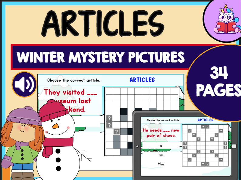 Winter Articles Mystery Pictures Set 2 Review | Teaching Resources