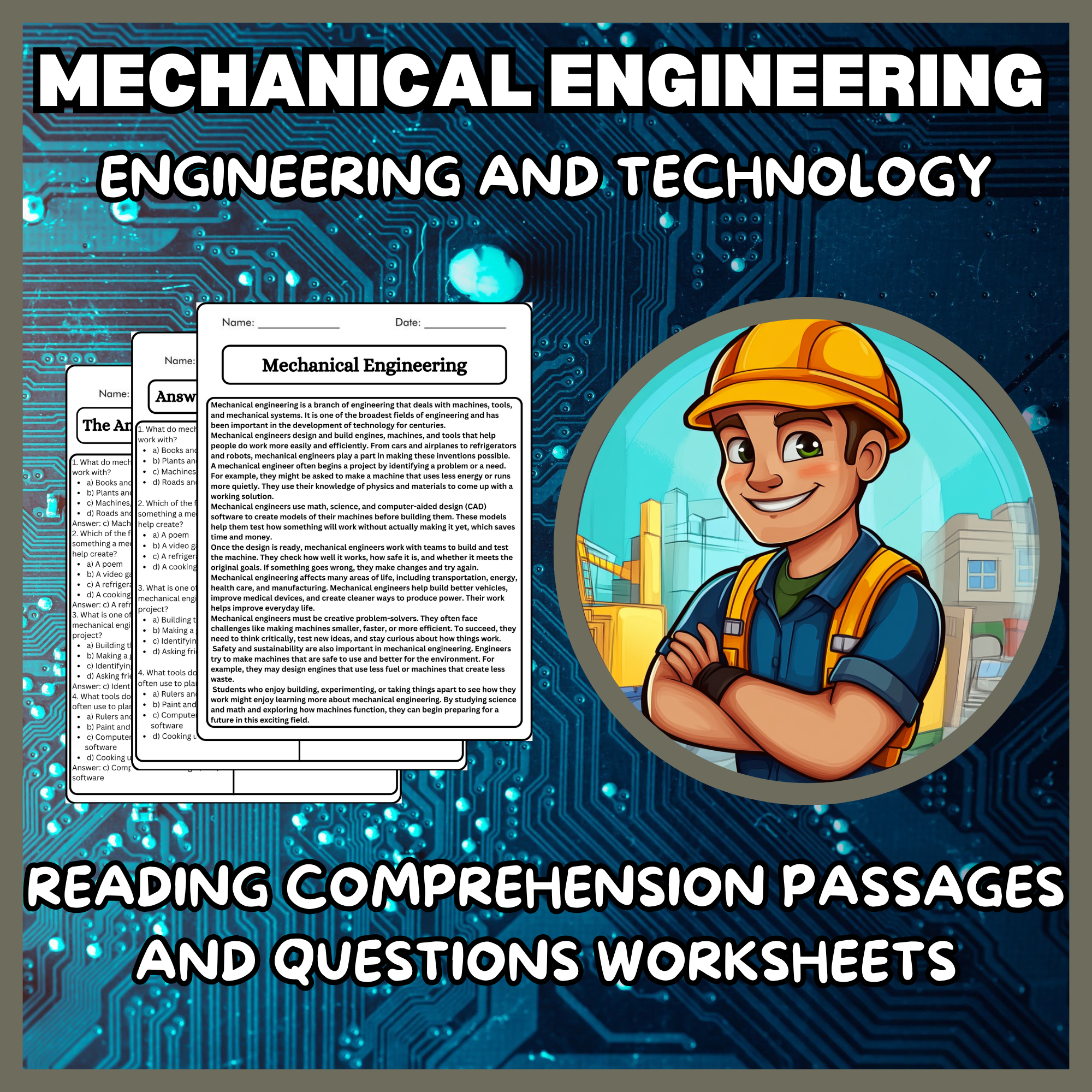 Mechanical Engineering Reading Comprehension Passages & Questions ...