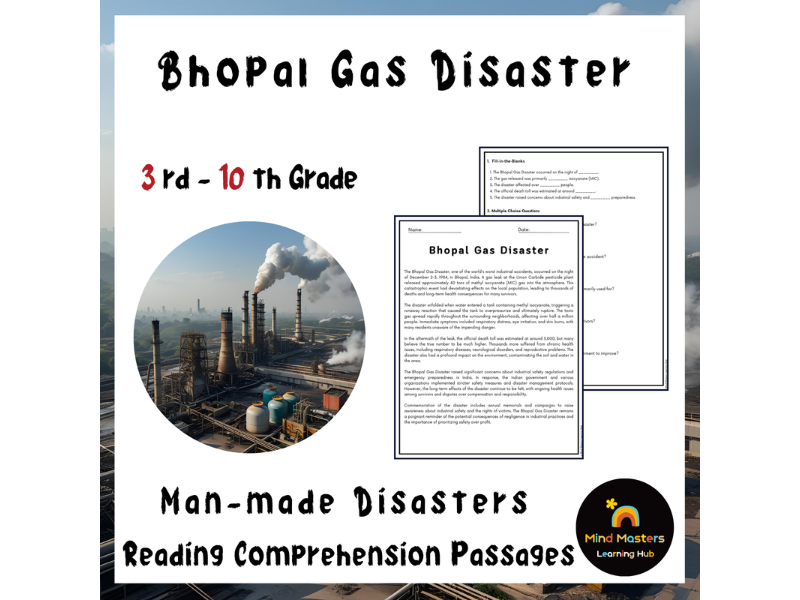 Bhopal Gas Disaster Reading Comprehension Passages & Questions ...