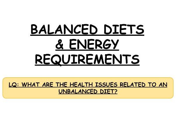 **iGCSE Biology Edexcel - BALANCED DIET & ENERGY REQUIREMENTS ...