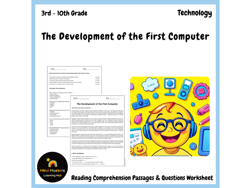 The Development of the First Computer Reading Comprehension Passages ...