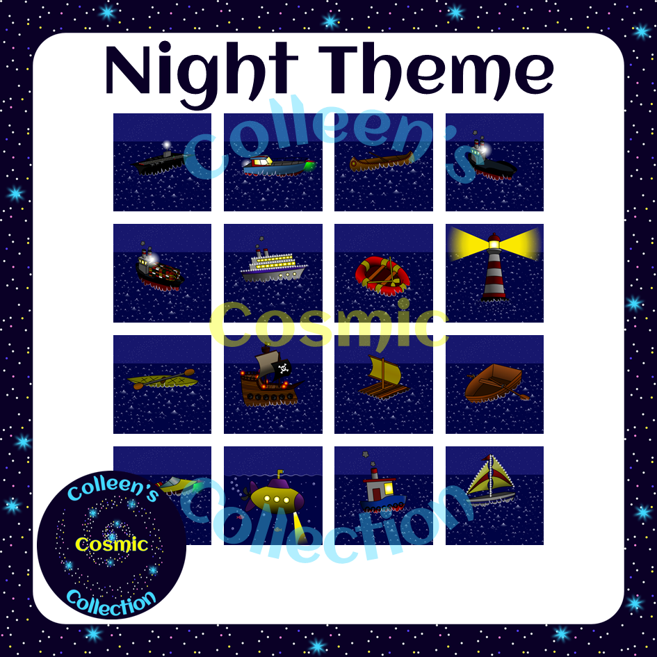 Water Transport Clipart with Square Backgrounds | Teaching Resources