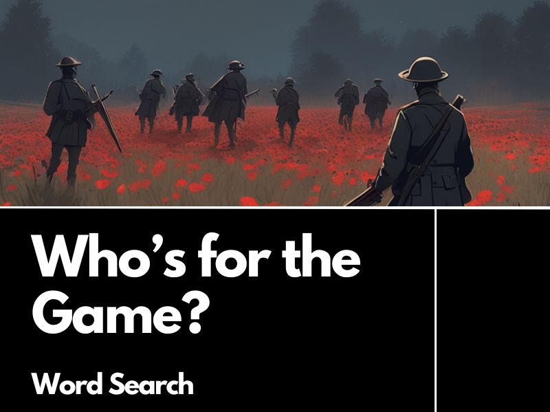 Who's for the Game Review Word Search: No Prep, Minimal Marking ...