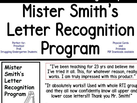 Mister Smith's Letter Recognition Program (flashcards-uppercase ...