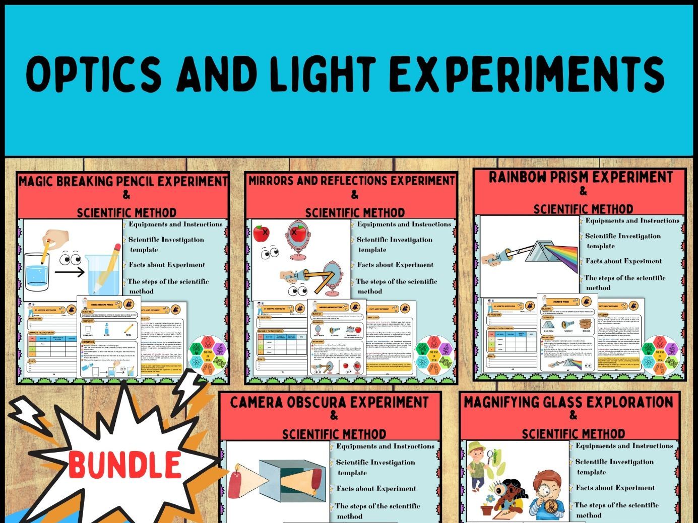 Optics and Light Experiments : STEM activities and Scientific Method ...