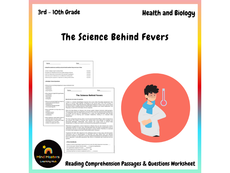 The Science Behind Fevers Reading Comprehension Passages & Questions ...