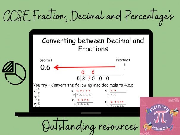 GCSE MATHS Fractions Decimals And Percentages Teaching Resources