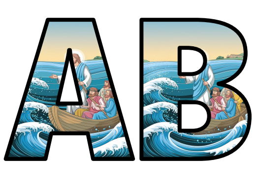 Jesus Storm Lettering Set Display Title Letters Numbers Signs ...