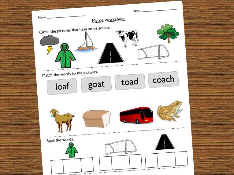 Differentiated Phonics Worksheet - oa sound | Teaching Resources