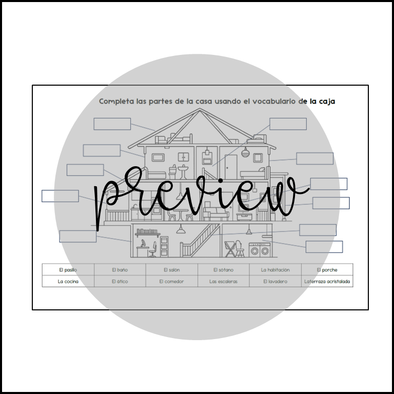 Label the House in French – KS3 Vocabulary Activity | Teaching Resources