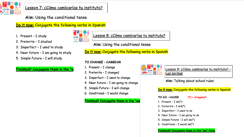 Module 5 - A clase - Unit 3 - Qué cambiarías de tu insti - Spanish GCSE ...